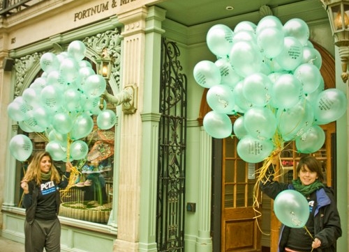 Fortnum & Mason Outshone by PETA's Mass Balloon Giveaway
