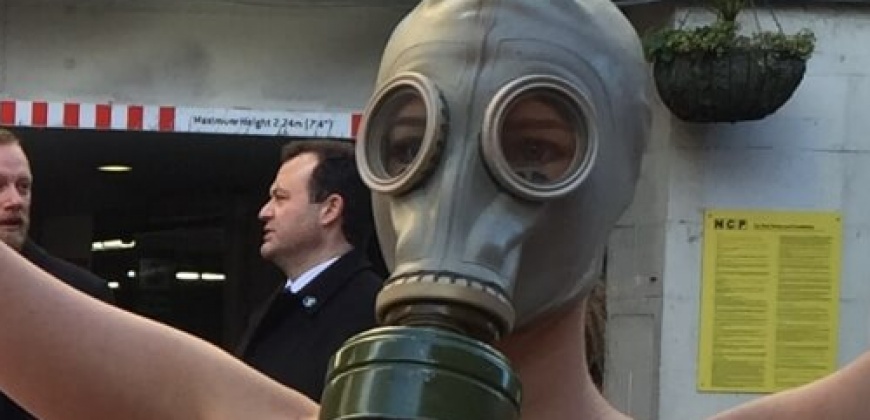 Why Are These Models at London Fashion Week Wearing Gas Masks?