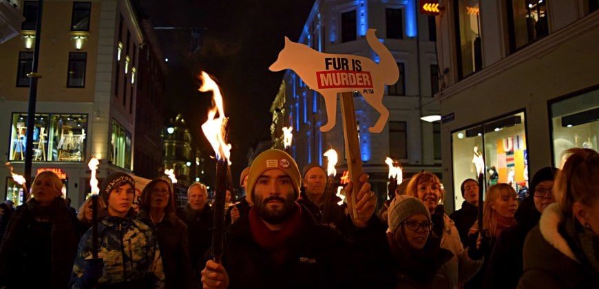 PHOTOS: Europe's Largest-Ever Anti-Fur Protest Takes Over Oslo