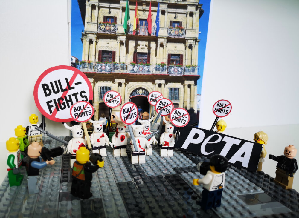Kids Recreate 'Running of the Bulls' PETA Protest for LEGO Contest