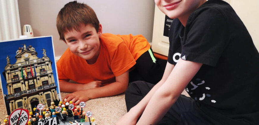 Kids Recreate 'Running of the Bulls' PETA Protest for LEGO Contest