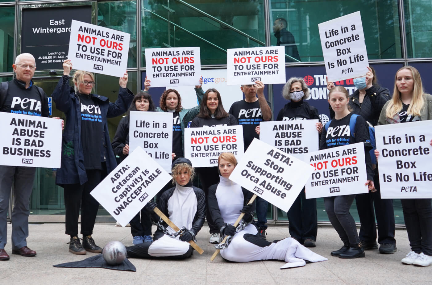 PETA Protest: ‘Orcas’ Speak Out Against Marine Park Captivity
