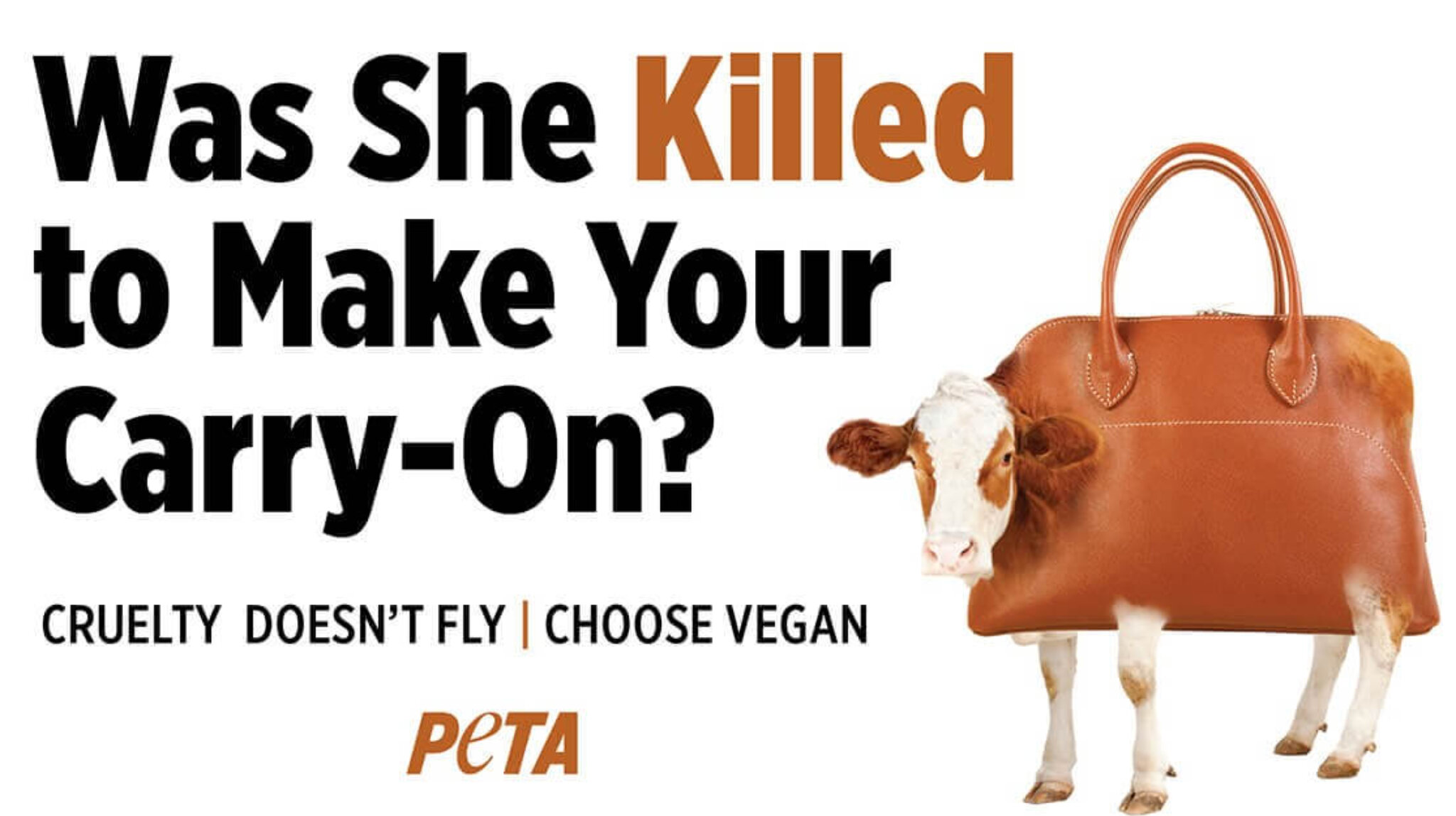 UK Airports Ban PETA’s Anti-Leather Ad
