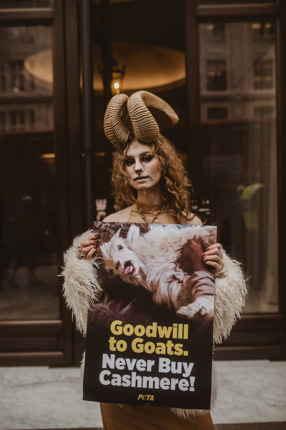 Burberry’s Cashmere Sales Draw ‘Bloody’ PETA Display at Shareholder Meeting