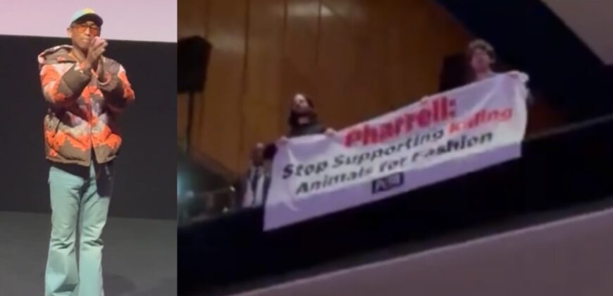 PETA Confronts Pharrell at London Premiere of Biopic