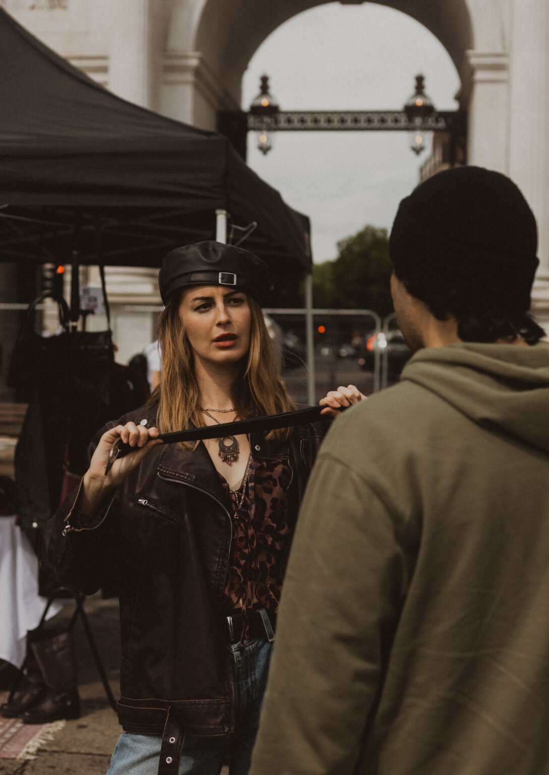 Influencer Jamie Logan Hits London Selling… Dog Leather?